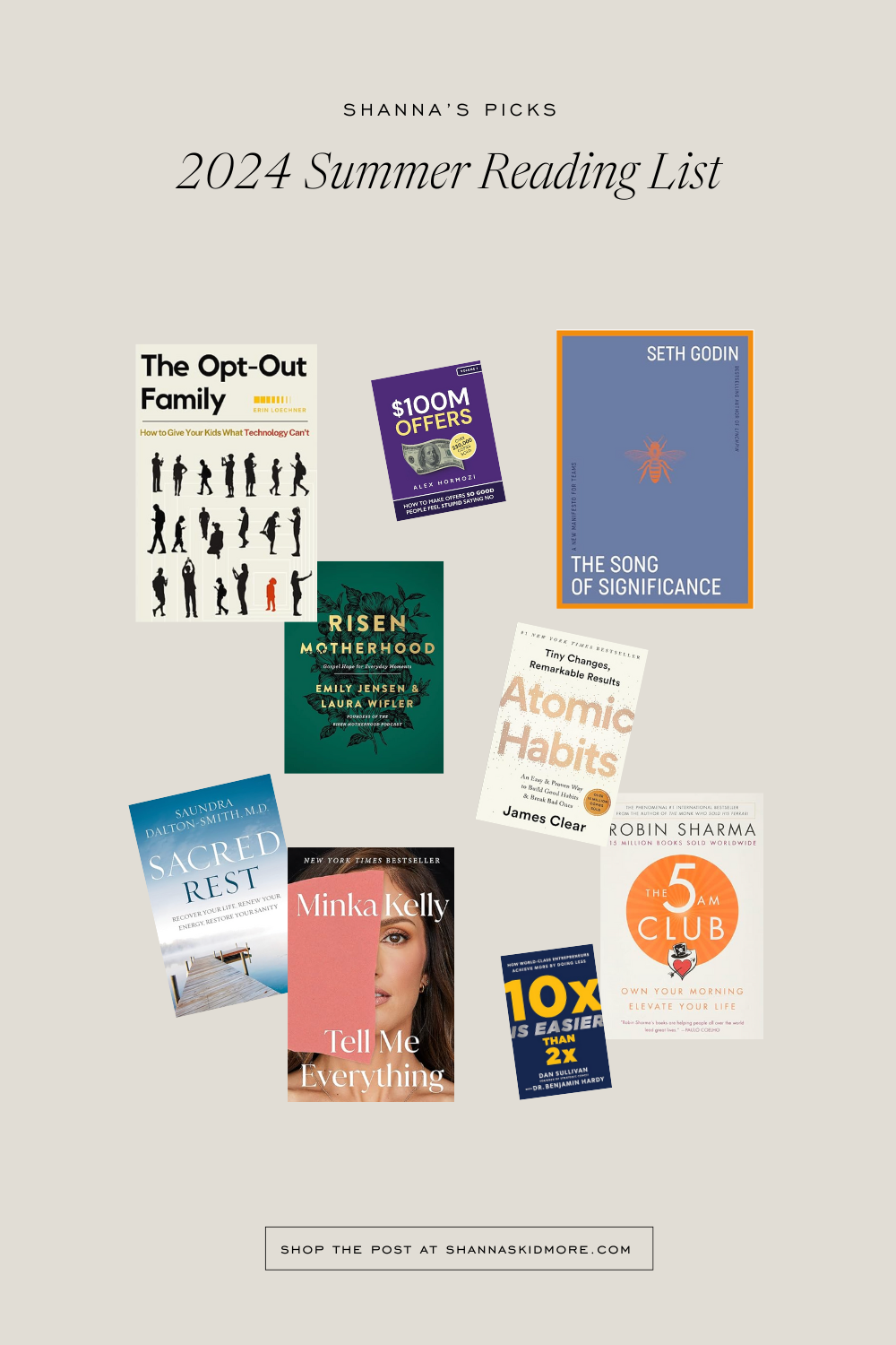 2024 Summer Reading List for Entrepreneurs | Shanna Skidmore